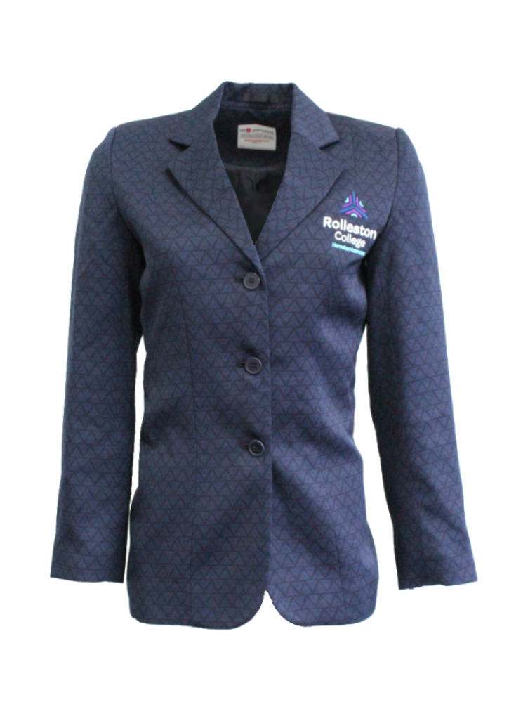 Rolleston College Fitted Blazer Navy | Rolleston College