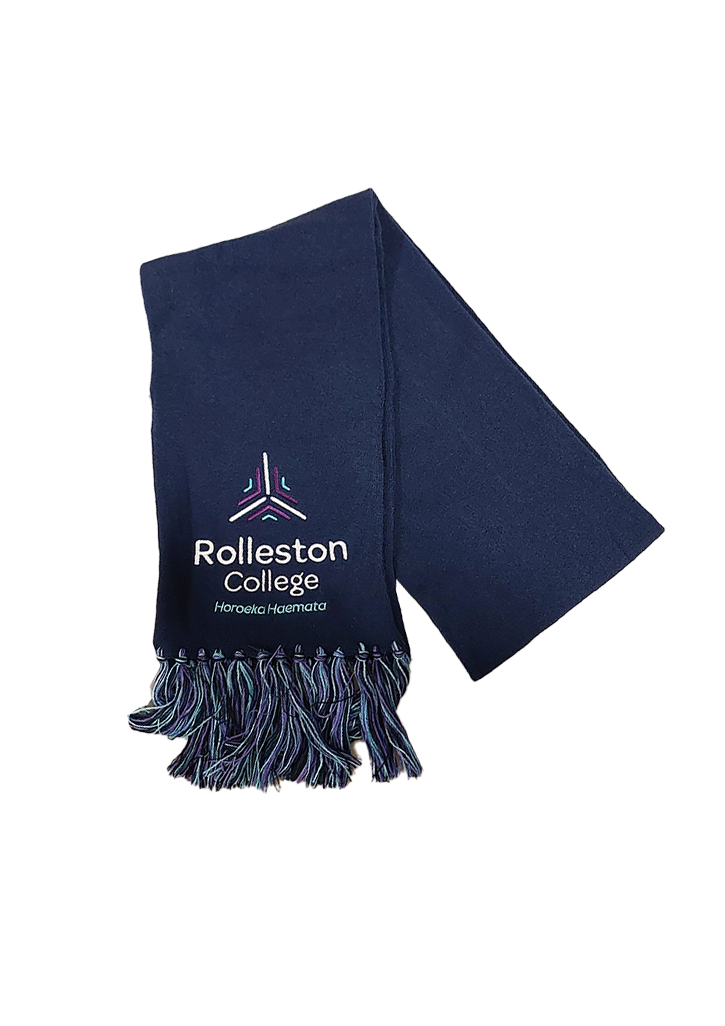 Rolleston College Scarf Navy One Size | Rolleston College